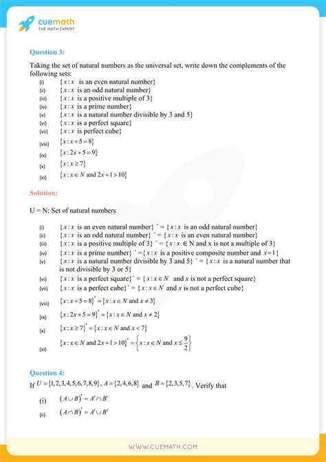 Ncert Solutions For Class 11 Maths Chapter 1 Sets Access Free Pdf