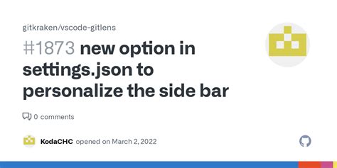 new option in settings json to personalize the side bar · issue 1873