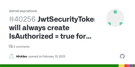 Jwtsecuritytokenhandler Will Always Create Isauthorized True For Whatever Claims We Pass