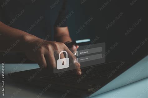 Man Hand Enter A One Time Password For Validation Process On Laptop Mobile Otp Secure