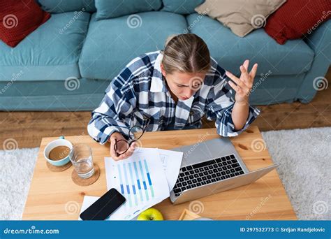 Anxious Angry Female Splash Hands Unable To Access Database On Laptop Forgetting Password Having