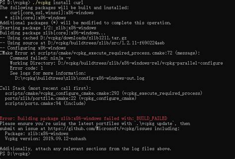 Curl Vcpkg Install Libcurl Error · Issue 9423 · Microsoftvcpkg · Github