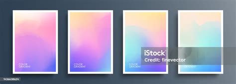 색상 그라디언트 추상적 인 여러 가지 색상의 배경 집합 브로셔 포스터 전단지 및 표지를위한 밝은 색상 템플릿 컬렉션 0명에 대한 스톡 벡터 아트 및 기타 이미지 Istock