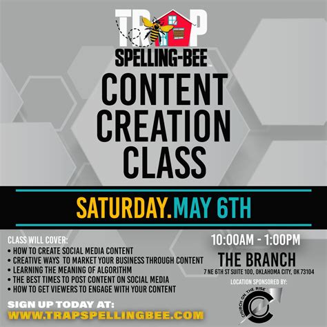 Tsb Content Creation Class Sign Up — Trap Spelling Bee