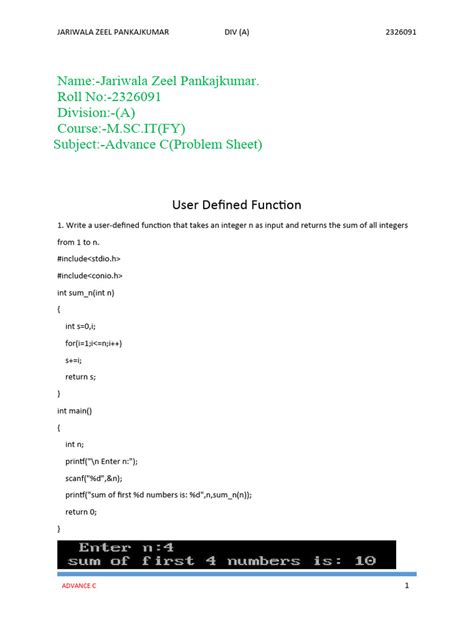 Advance C Problem Sheet Pdf Software Engineering Computing