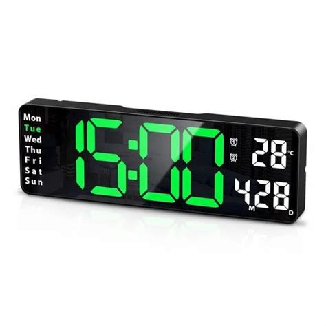 Black Digital Led Clock Alarm Clock Table Clock Desk Clock Size Large Model Namenumber