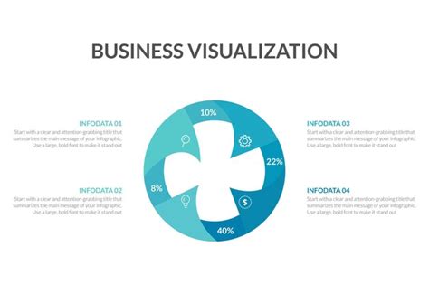 4 단계 옵션 서클 비즈니스 인포그래픽 Swot 분석 디자인 템플릿 프리미엄 벡터
