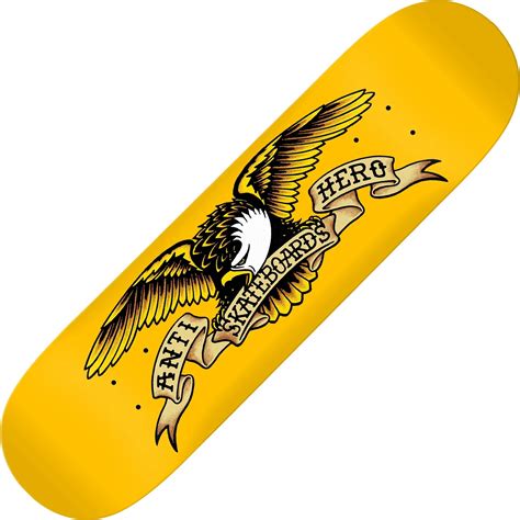 Anti Hero Dbx Eagle Yellow Deck 825 Tiki Room Skateboards