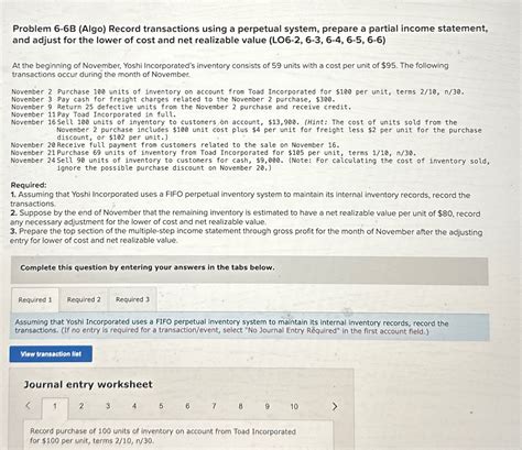 Solved Problem 6 6b Algo ﻿record Transactions Using A