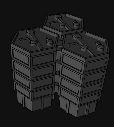 Hexagonal Offices For 6mm 1285 Scale Gaming Sample By Tinnut Download Free Stl Model