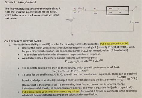 Solved Circuits Lab HW Due Lab The Following Figure Is Chegg Com