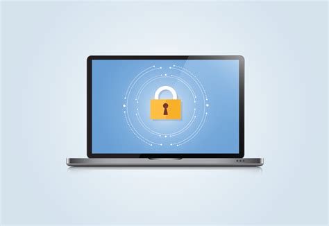 Concept Is Data Security Center Shield On Computer Laptop Protect Sensitive Data Internet