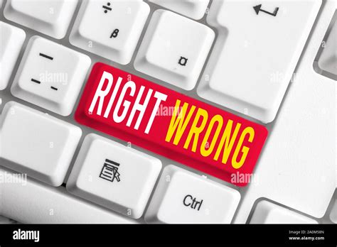 Handwriting Text Writing Right Wrong Conceptual Photo Choose Between Two Decisions Correct And