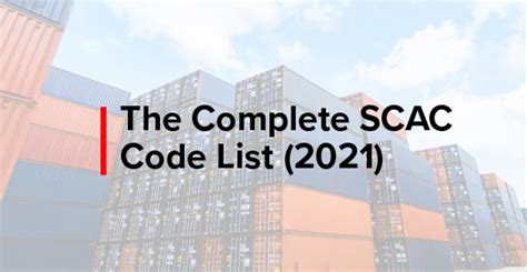 The Complete Scac Code List [2019] Freightpros