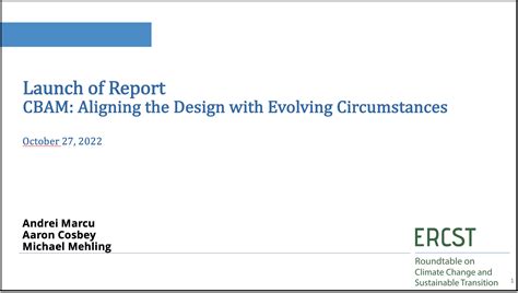 Ercst Cbam Report Presentation Ercst