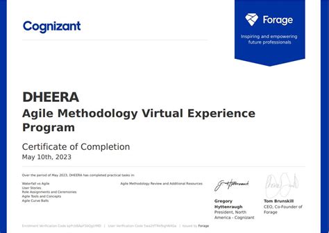 dheera reddy on linkedin cognizant internship cognizant forage agile