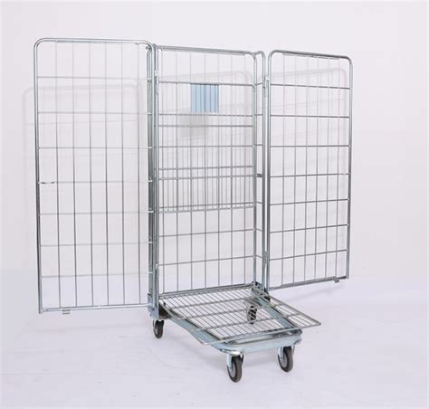 รถเข็นตะแกรงทรงสูงพับเก็บได้ รับน้ำหนักได้ 500 กก ขนาด 705 825 1730mm ไม่รวมตะแกรงกลาง