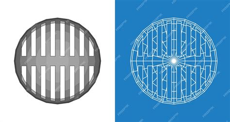 Premium Vector Blueprint Wireframe For Architectural And Technical Visualization Of Perforated