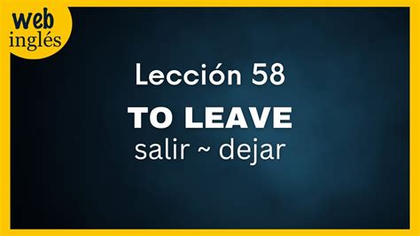 Passado Do Verbo Leave Fdplearn