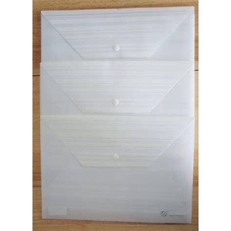 X A White Snap Button Document Wallets