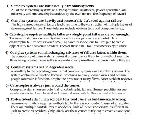 How Complex Systems Fail A Classic From Richard Cook Safety