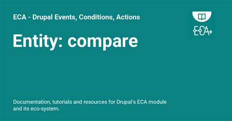Entity Compare Eca Drupal Events Conditions Actions