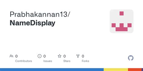 Github Prabhakannan13namedisplay