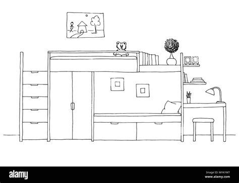 Двухэтажная кровать рисунок 43 фото красивые картинки и Hd фото