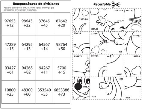 Rompecabezas Divisiones 1pdf En 2024 División Division 1