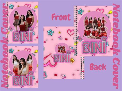 Bini Notebook Covers And Bookmark Pdf Template Hobbies And Toys Stationary And Craft