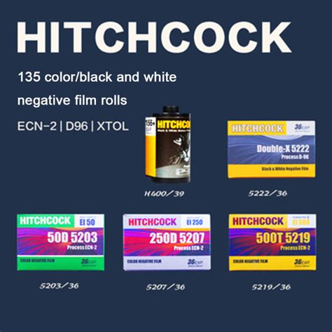 Hitchock 5203 5207 5222 Motion Picture 135 Color Film Black And White