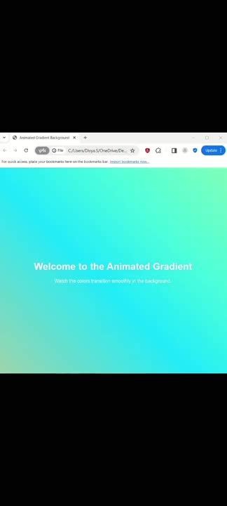 Divya S On Linkedin Webdevelopment Cssanimation Gradients Continuouslearning