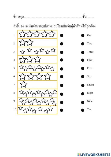 ใบงานภาษาอังกฤษ ป1 Numbers Worksheet Phonics Words Phonics I School
