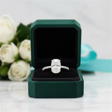 290 Ct Old Mine Cut Diamond Option 14k White Gold Engagement Ring