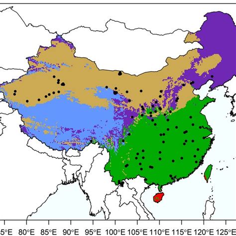 Köppengeiger Climate Classification Map Of China 19862010 The