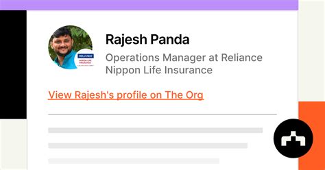 rajesh panda operations manager at reliance nippon life insurance