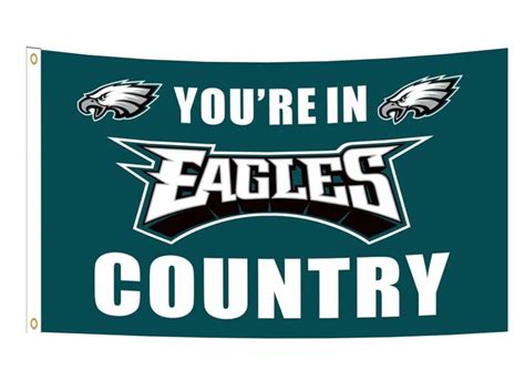 Eagles Flag 3 5ft Youre In Eagles Country Banner With 2 Brass