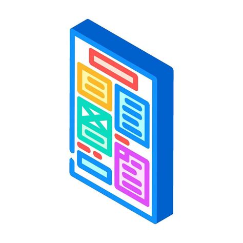 Document Layout Technical Writer Isometric Icon Vector Illustration