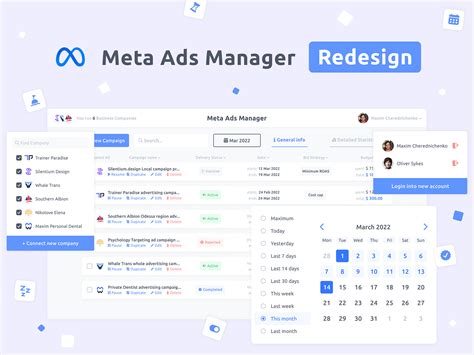 Meta Facebook Ads Manager Redesign Ui Ux Web Design Behance