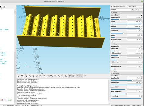 D Part Design With OpenSCAD A Fully Customizable Sluice Box Part