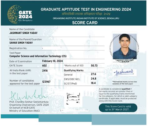 Jashwant Singh Yadav On Linkedin Gate2024 Success Hardwork