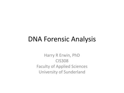PPT DNA Forensic Analysis PowerPoint Presentation Free Download ID