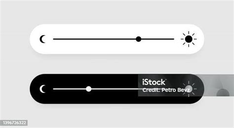 밝기 슬라이더 레벨 컨트롤 대비 및 밝기 조정 모바일 앱 웹 페이지를위한 디자인 개념 벡터 일러스트 레이 션 밝은 빛에 대한