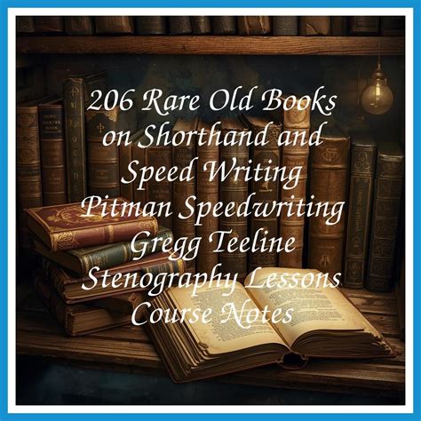 206 Rare Old Books On Shorthand And Speed Writing Pitman Speedwriting