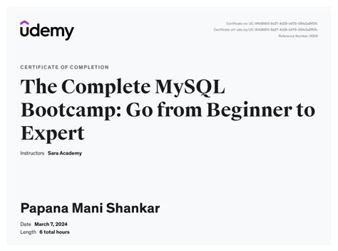 Papana Mani Shankar On Linkedin Udemy Course Completion Certificate