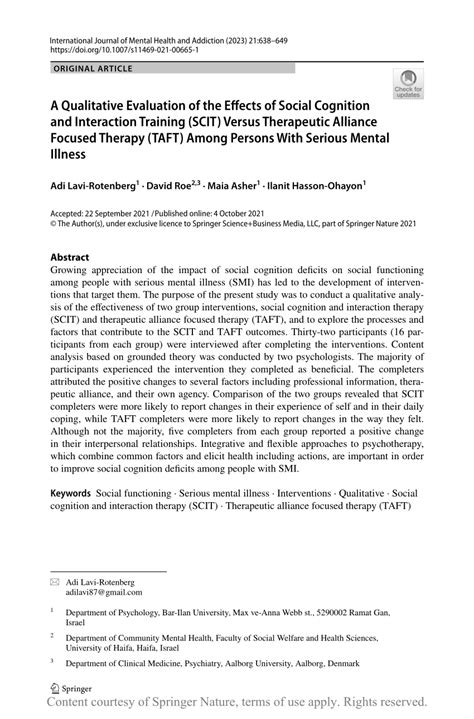 A Qualitative Evaluation Of The Effects Of Social Cognition And