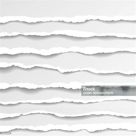 종이 가장자리 원활한 가로로 찢어진 텍스처 벡터 웹 페이지 테두리 및 헤더의 배너 광고에 대 한 공간에 격리 인쇄 그림의 개념 가장자리에 대한 스톡 벡터 아트 및 기타