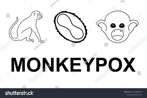 Set Images Monkeypox Design Vector Illustration Stock Vector Royalty
