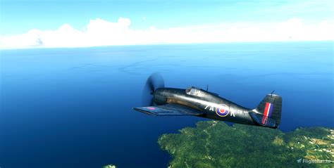 Grumman F6f 5 Hellcat Royal Navy Jx785 For Microsoft Flight Simulator