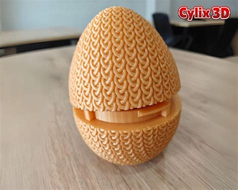 Crochet Egg Stl File For 3d Print Knit Egg Box Cylix3d Stl Print File Egg Container Easy